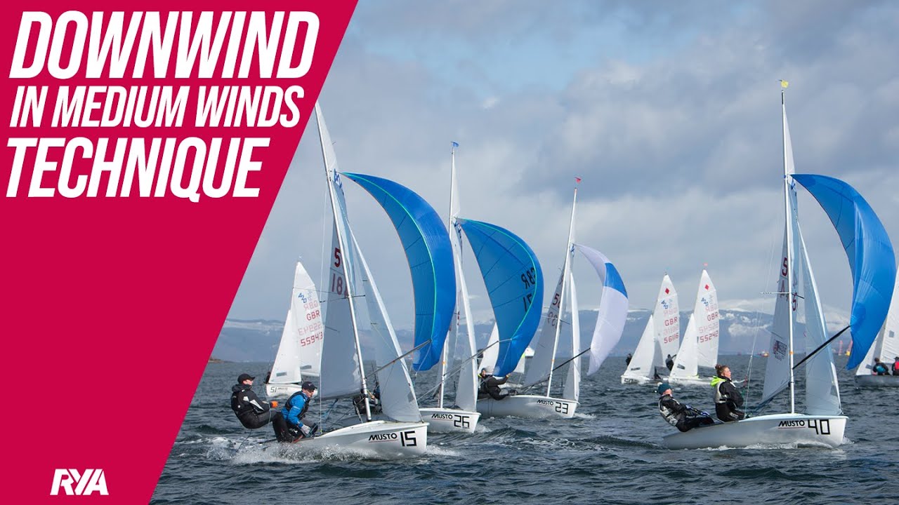 Downwind medium sail controls - Dinghy Sailing Techniques - Tips for sailing in 8 to 15 knots ...
