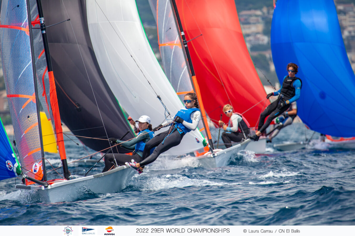 Closely fought battle on penultimate day of 29er Worlds - MySailing