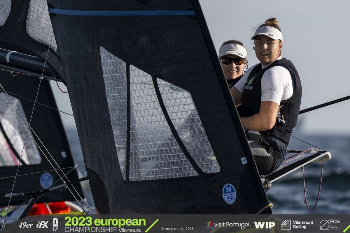 Light winds prevail at 49er, 49erFX and Nacra 17 European Championships ...