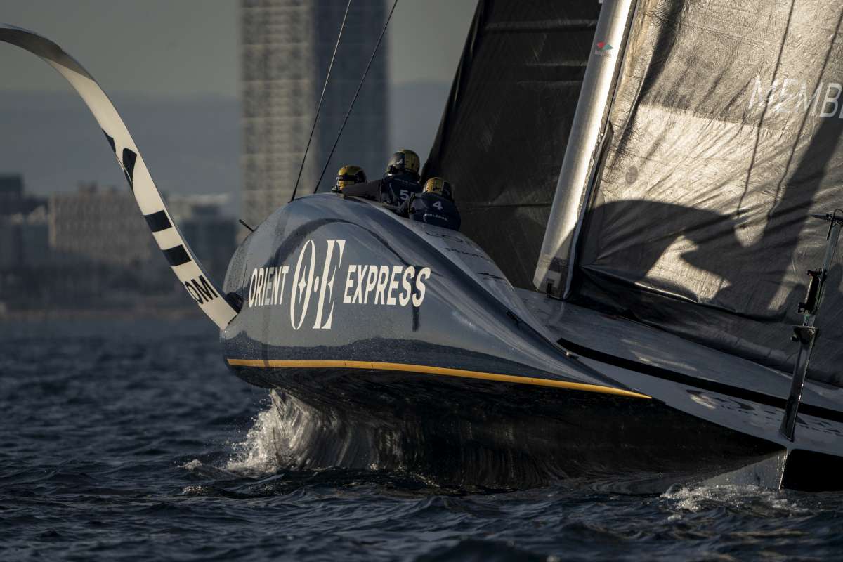 Orient Express Racing Team's America's Cup boat makes its debut flight ...